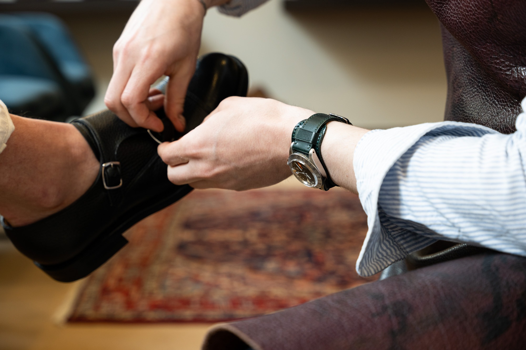 Bracelets de montre Horween Shell Cordovan par JOSEPH BONNIE